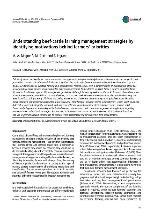 (PDF) Understanding beef-cattle farming management strategies by ...