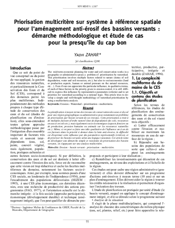 (PDF) Priorisation multicritère sur système à référence spatiale pour l ...