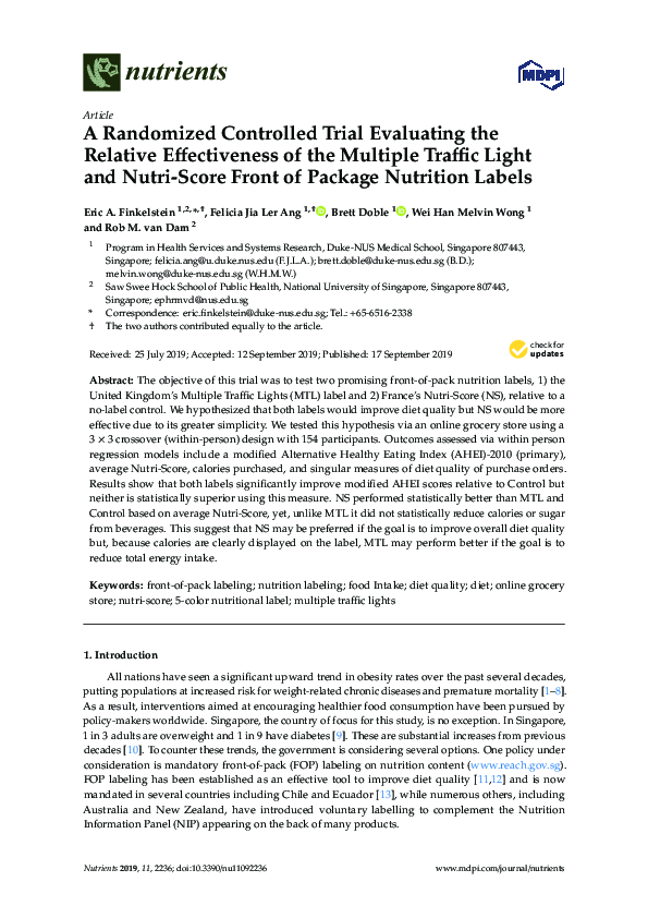 Pdf A Randomized Controlled Trial Evaluating The Relative Effectiveness Of The Multiple