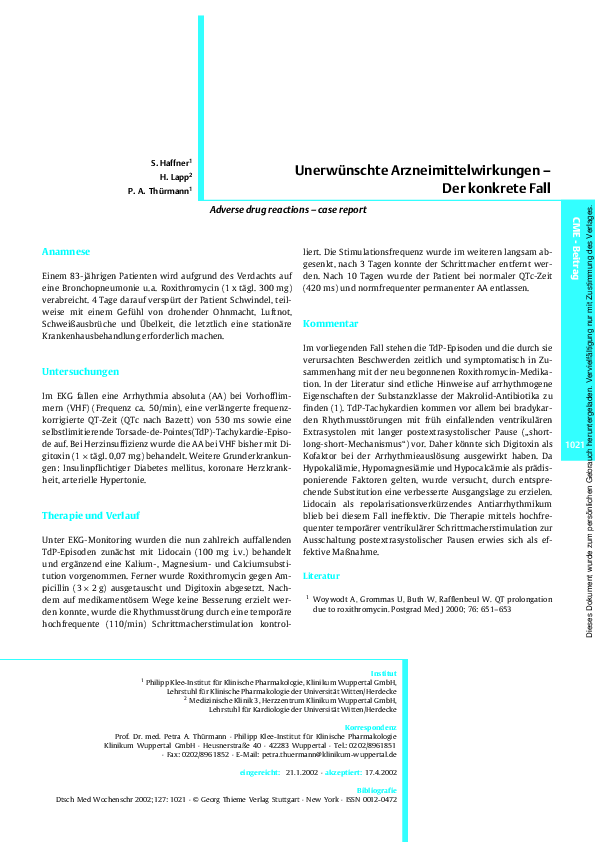 (PDF) Adverse drug reactions - case report