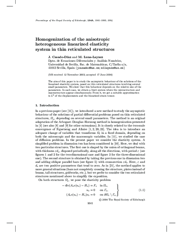 (PDF) Homogenization of the anisotropic heterogeneous linearized elasticity system in thin ...