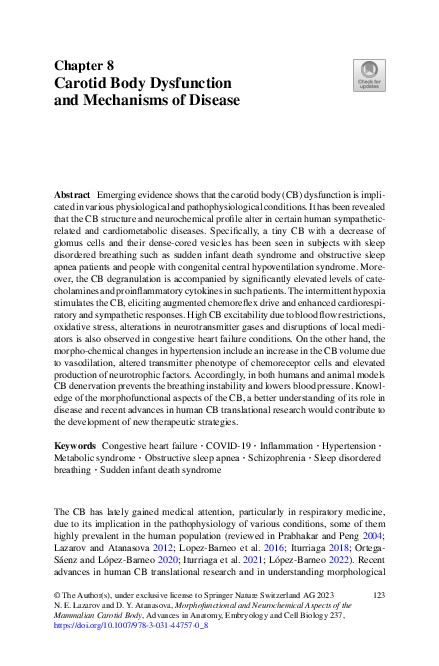 (PDF) Carotid Body Dysfunction and Mechanisms of Disease