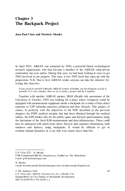 (PDF) The Backpack Project