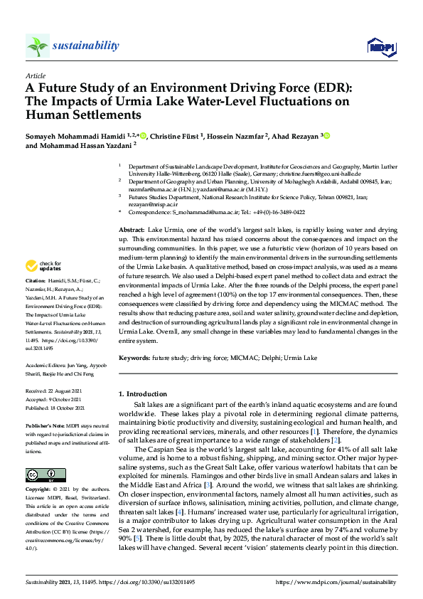 (PDF) A Future Study of an Environment Driving Force (EDR): The Impacts ...