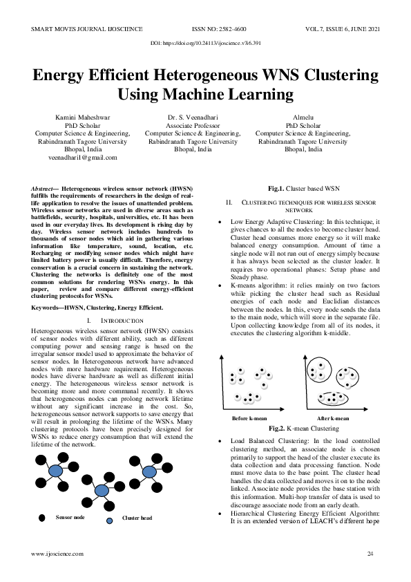 (PDF) Energy Efficient Heterogeneous WNS Clustering Using Machine Learning | kamini maheshwar ...