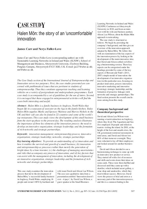 (PDF) Halen Môn: The Story of an ‘Uncomfortable’ Innovation