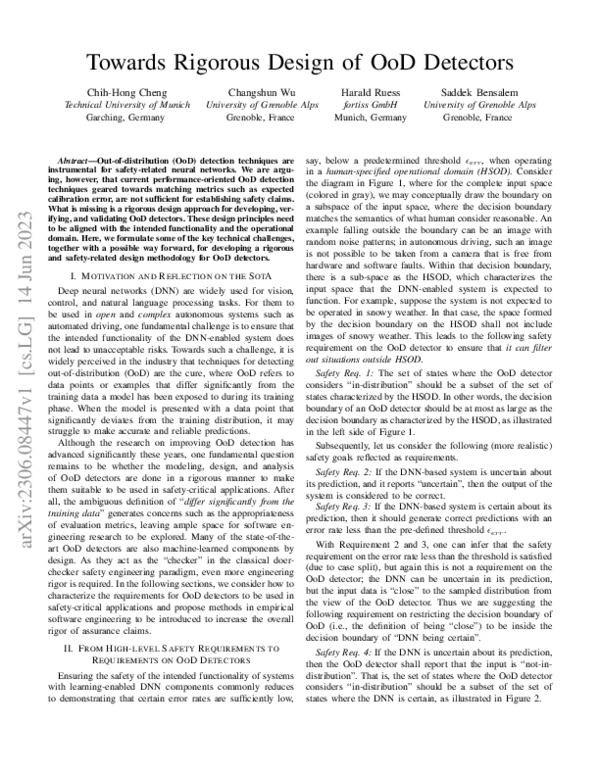 (PDF) Towards Rigorous Design of OoD Detectors
