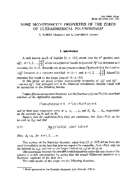 (PDF) Some monotonicity properties of the zeros of ultraspherical ...