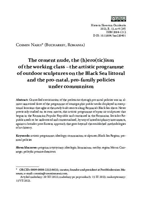 (PDF) Cosmin Nasui, The cement nude, the (h)ero(tic)ism of the working ...