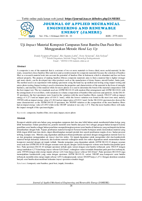 (PDF) Uji Impact Material Komposit Campuran Serat Bambu Dan Pasir Besi ...