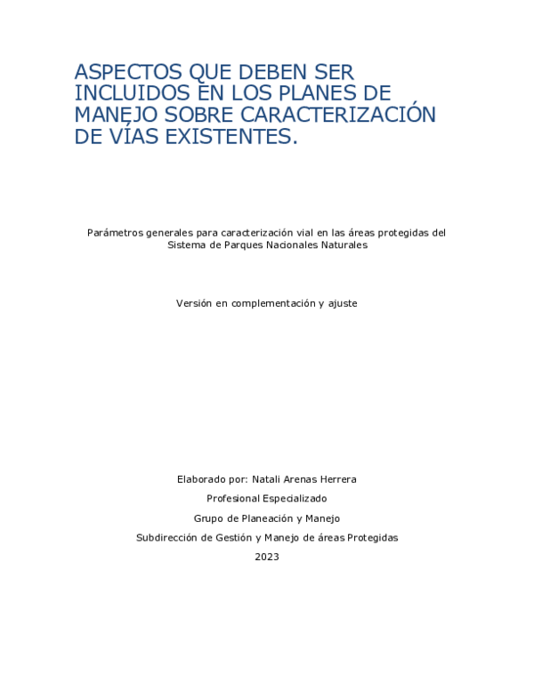 (DOC) Inventario Vial AP Aspectos generales APOYO ECOTURISMO