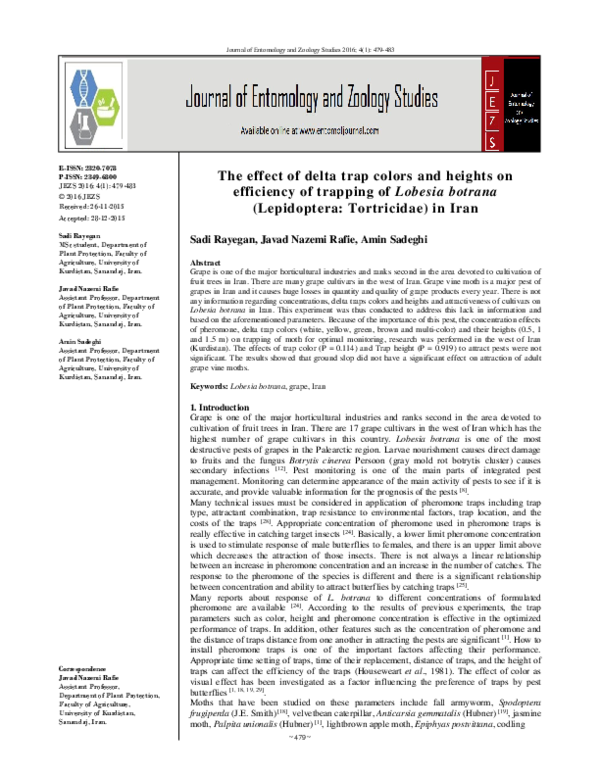 (PDF) The effect of delta trap colors and heights on efficiency of ...