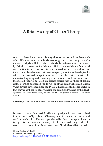 (PDF) A Brief History of Cluster Theory