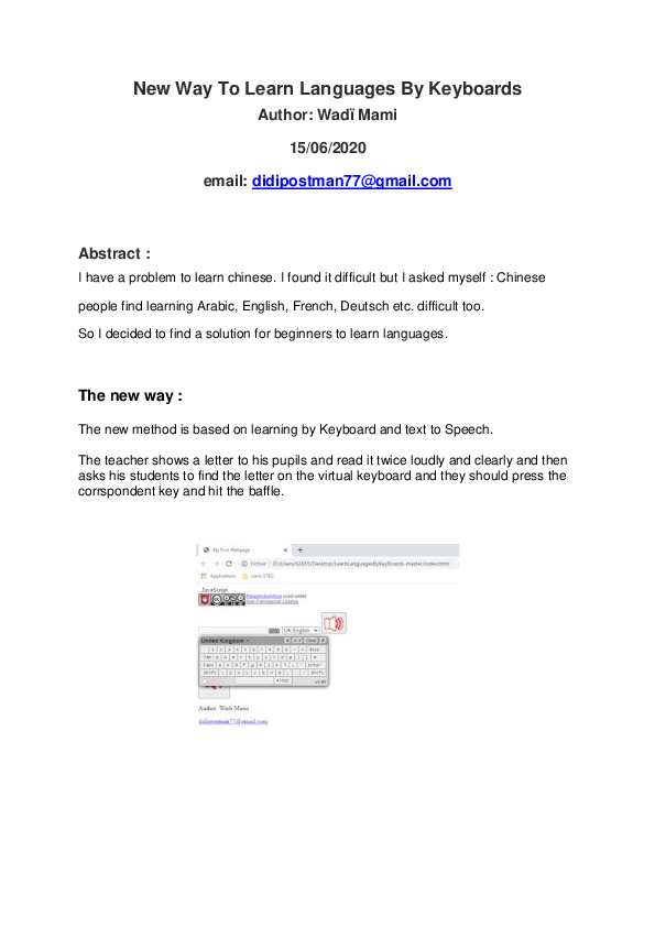 (PDF) New Way To Learn Languages By Keyboards