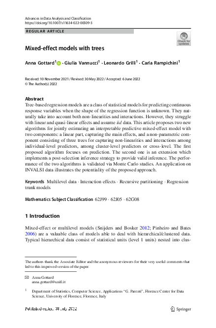(PDF) Mixed-effect models with trees