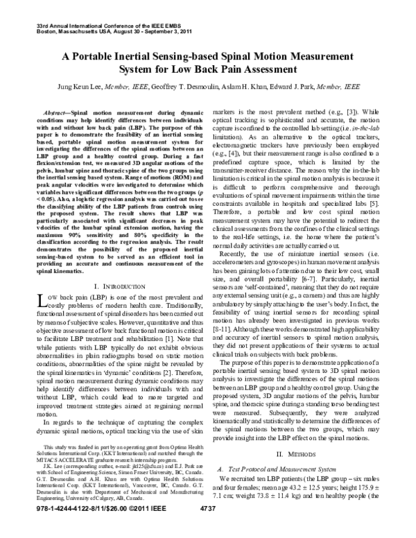 (PDF) A portable inertial sensing-based spinal motion measurement ...