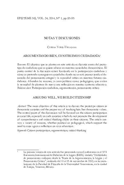 (PDF) Argumentando Bien, Construimos Ciudadanía