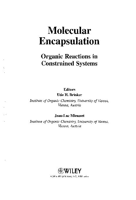(PDF) Molecular Encapsulation