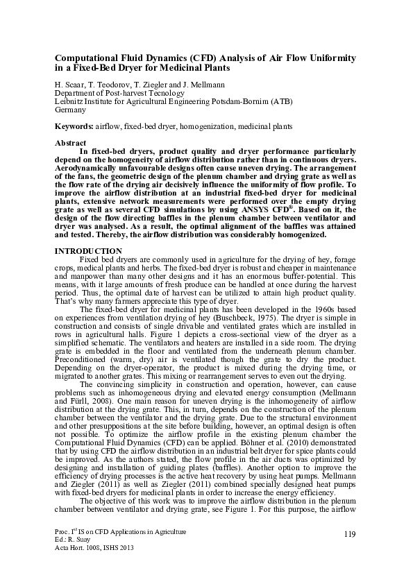 Pdf Computational Fluid Dynamics Cfd Analysis Of Air Flow