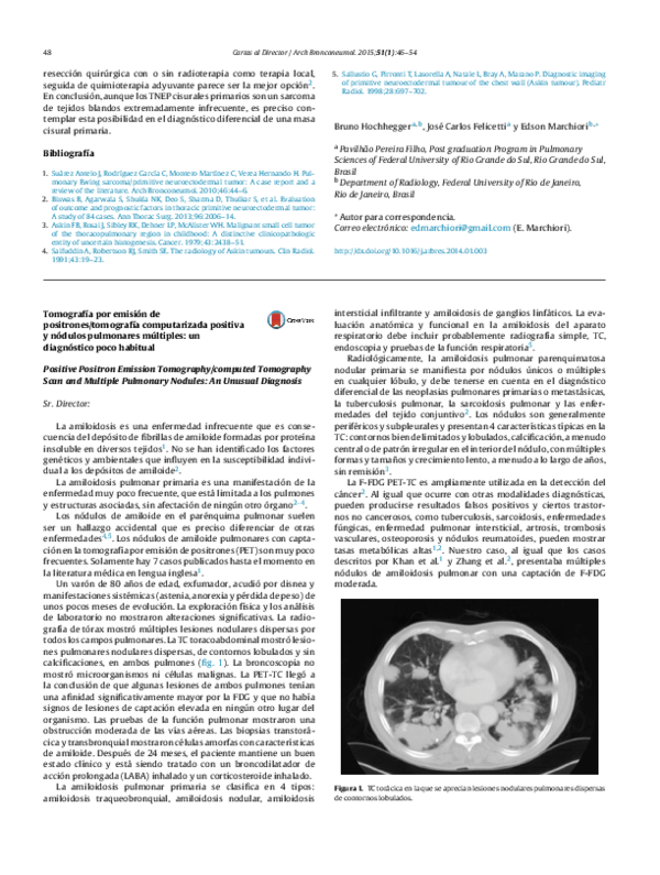 (PDF) Tomografía por emisión de positrones/tomografía computarizada positiva y nódulos ...