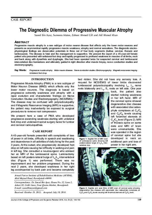 (PDF) The diagnostic dilemma of Progressive Muscular Atrophy