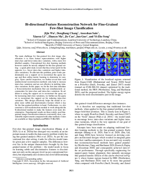 (PDF) Bi-directional Feature Reconstruction Network for Fine-Grained ...