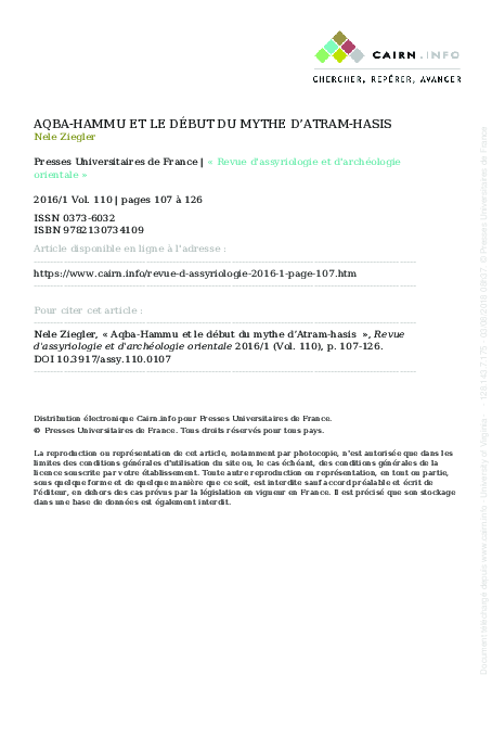 (PDF) Aqba-Hammu et le début du mythe d’Atram-hasis