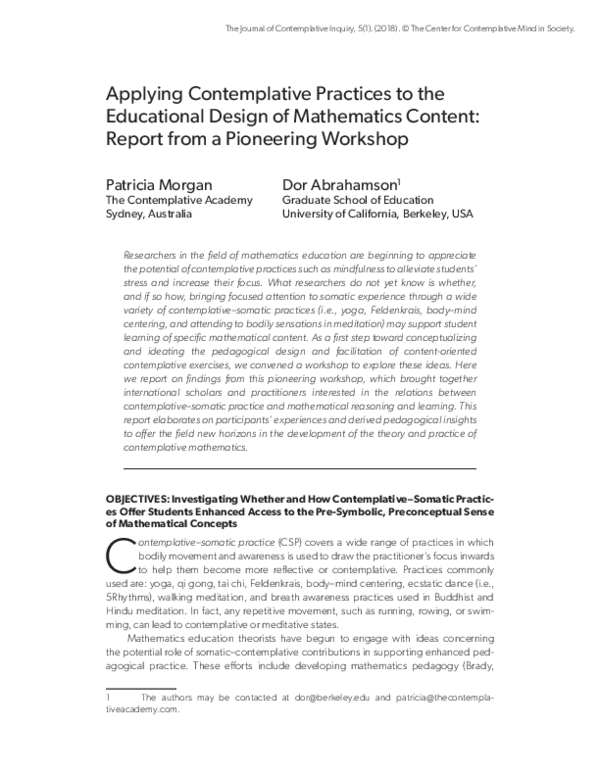(PDF) Educational Design of Mathematics Content: Report From a ...