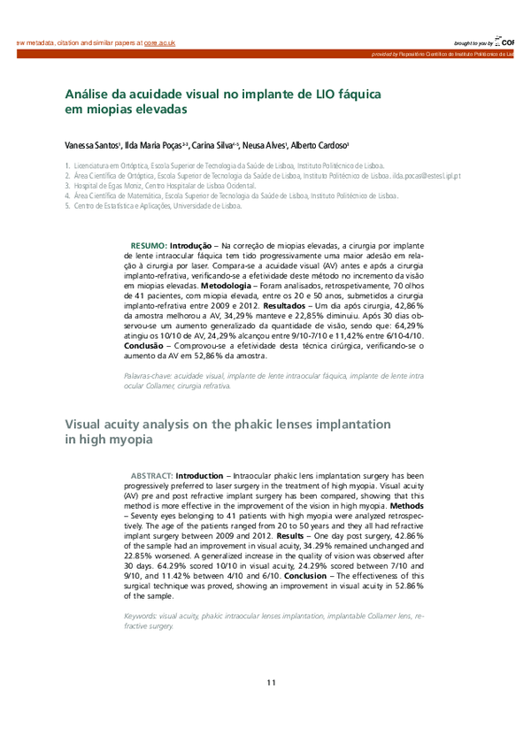 (PDF) Visual acuity analysis on the phakic lenses implantation in high ...