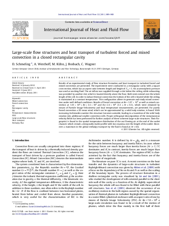 (PDF) Large-scale flow structures and heat transport of turbulent forced and mixed convection in ...