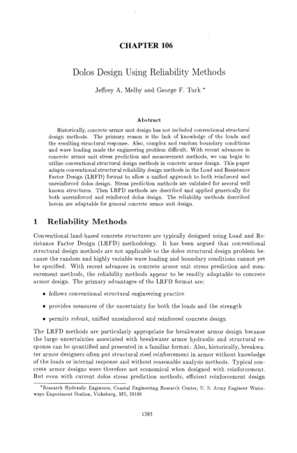 (PDF) Dolos Design Using Reliability Methods