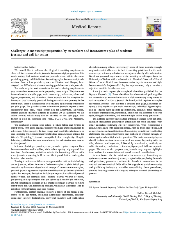 (PDF) Journal Styles