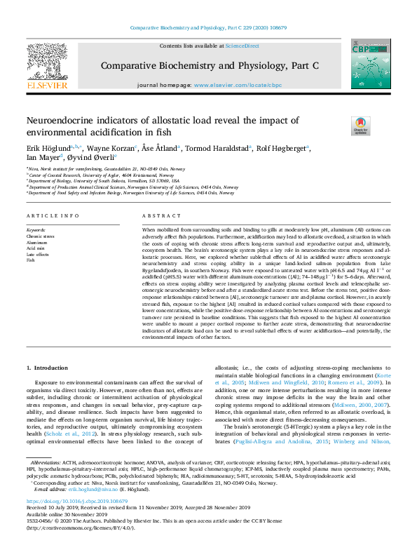 (PDF) Neuroendocrine indicators of allostatic load reveal the impact of ...