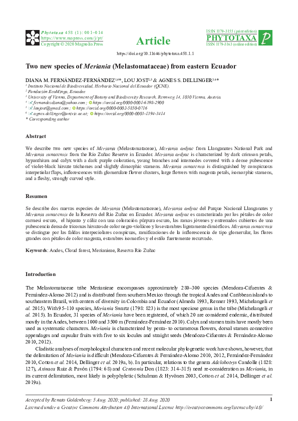 (PDF) Two New Species of Meriania (Melastomataceae) from Hispaniola