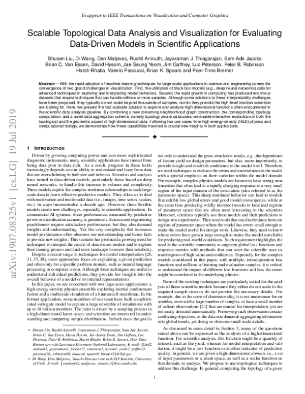 (PDF) Scalable Topological Data Analysis and Visualization for ...