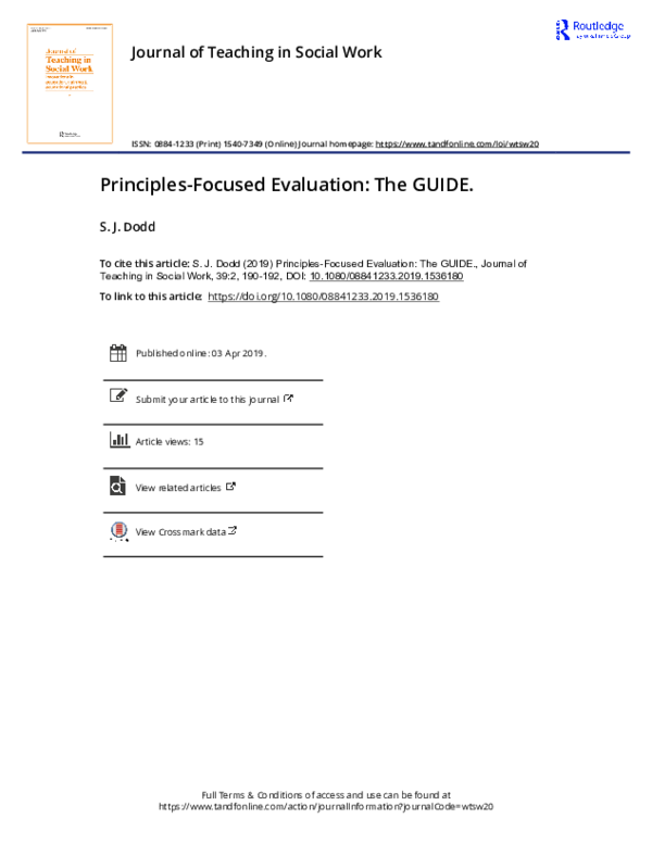 (PDF) Principles-Focused Evaluation: The GUIDE