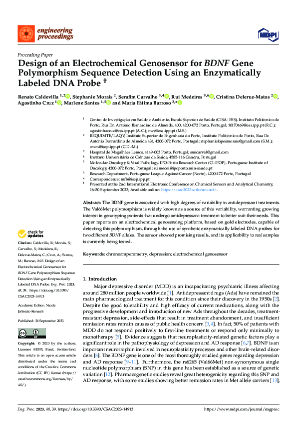 (PDF) Design of an Electrochemical Genosensor for BDNF Gene ...