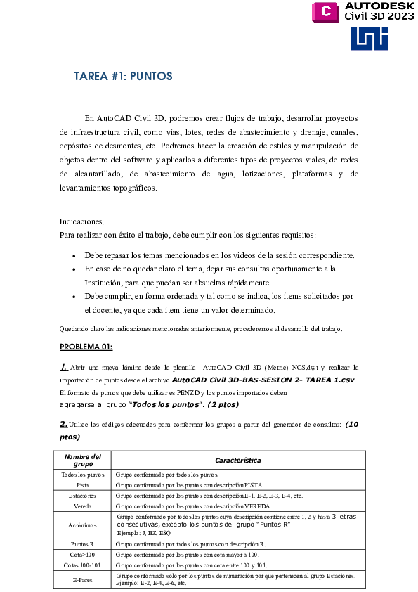 (DOC) TAREA #1: PUNTOS