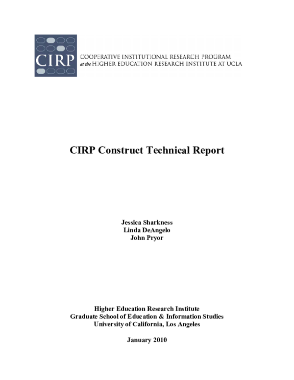 (PDF) CIRP Construct Technical Report
