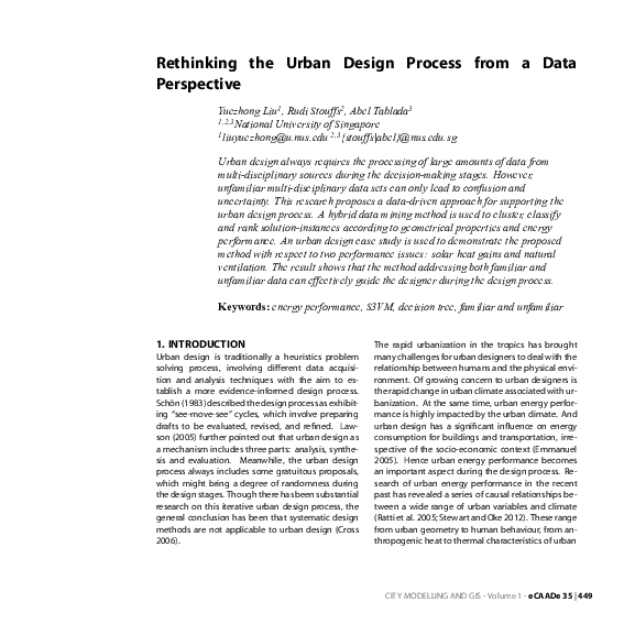 (PDF) Rethinking the Urban Design Process from a Data Perspective