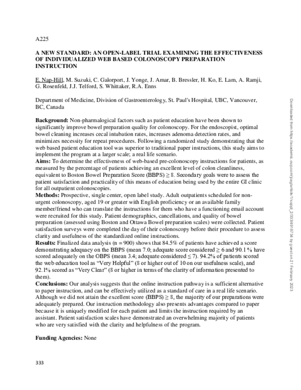 (PDF) A225 a New Standard: An Open-Label Trial Examining the Effectiveness of Individualized Web ...