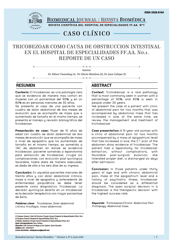 (PDF) Tricobezoar como causa de obstrucción intestinal en el Hospital ...