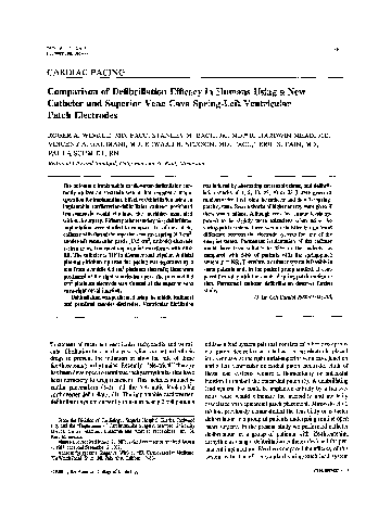 (PDF) Comparison of defibriliation efficacy in humans using a new ...