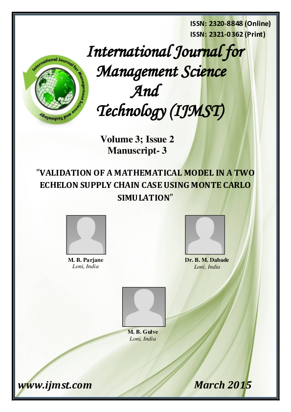 (PDF) Validation of a Mathematical Model in a Two Echelon Supply Chain ...