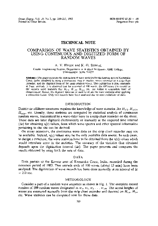 (PDF) Comparison of wave statistics obtained by using continuous and ...