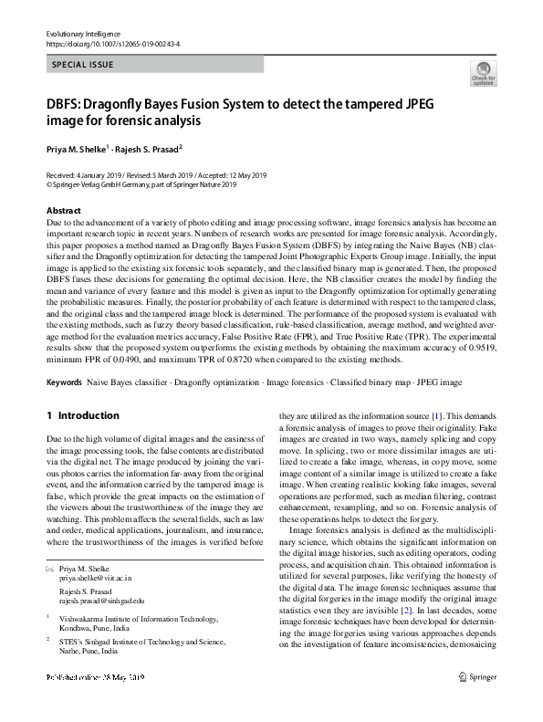 (PDF) DBFS: Dragonfly Bayes Fusion System to detect the tampered JPEG ...
