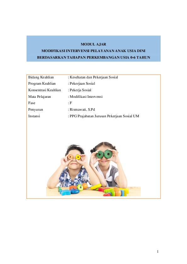 (PDF) MODUL AJAR PjBL SMK Pekerjaan Sosial