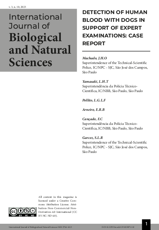 (PDF) DETECTION OF HUMAN BLOOD WITH DOGS IN SUPPORT OF EXPERT ...