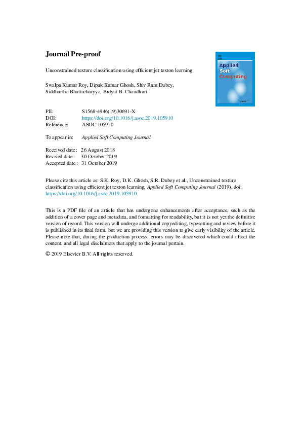 Pdf Unconstrained Texture Classification Using Efficient Jet Texton Learning