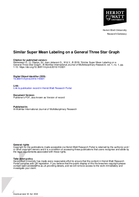 (PDF) A comprehensive study of super mean labelling in three star graph
